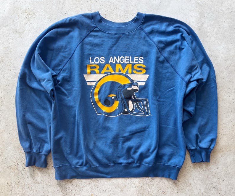Vintage Sweatshirt | LA RAMS Football Sports Raglan Graphic Top Shirt ...