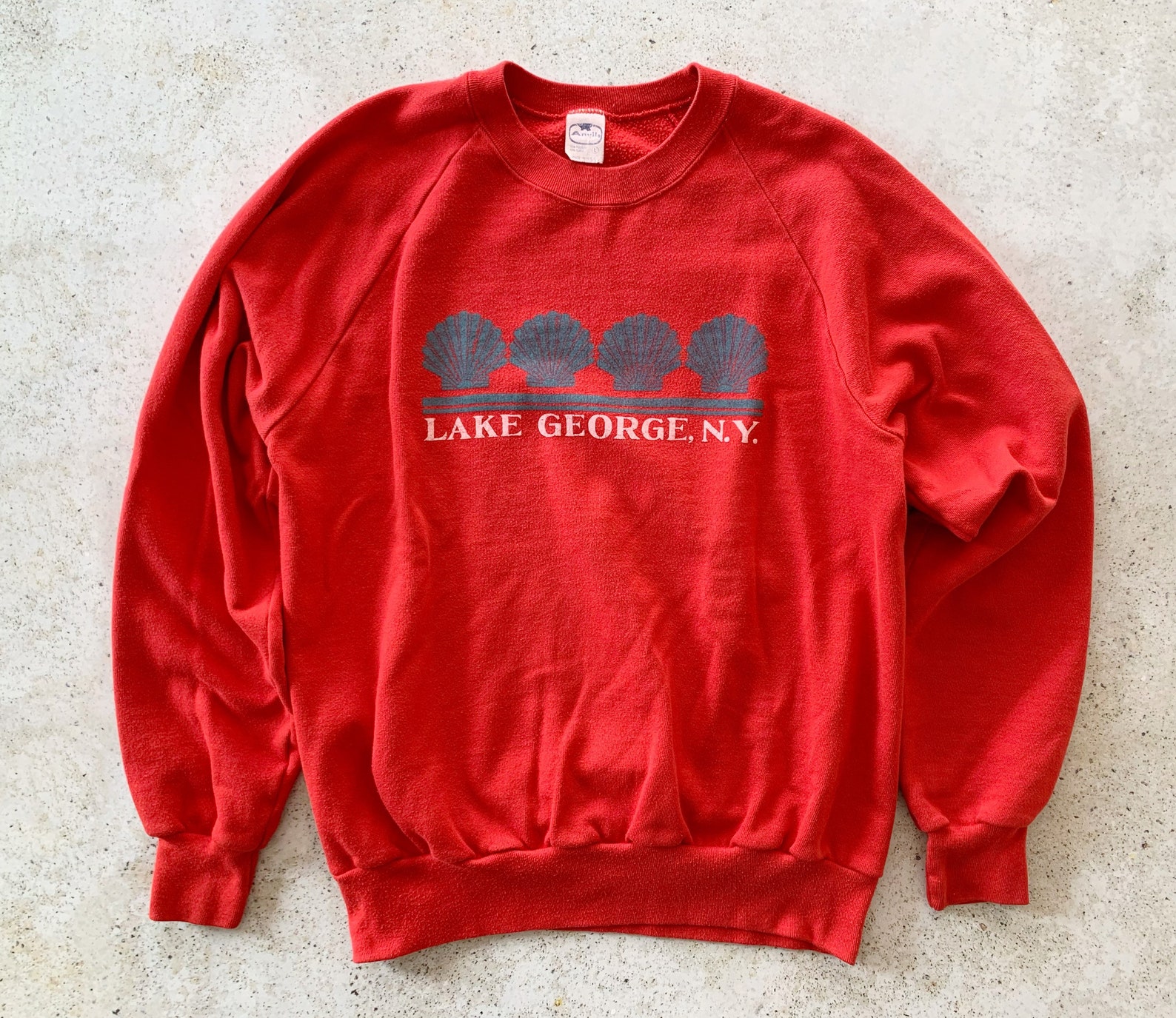 Vintage Sweatshirt LAKE GEORGE New York Coastal Nautical - Etsy