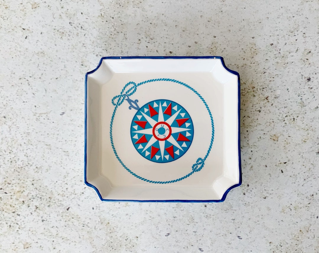 Vintage Dish | GUCCI Nautical Coastal Beach Decorative Dish Plate Tray ...