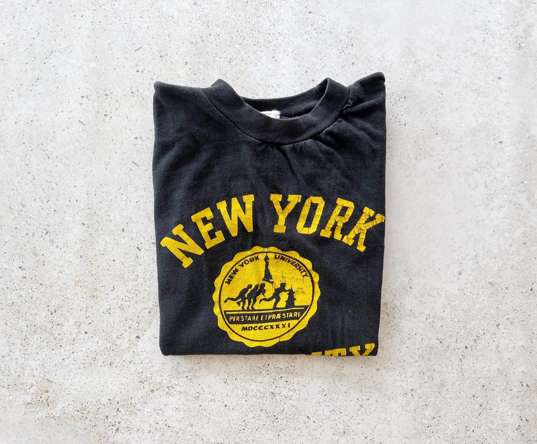 Vintage T-shirt NYU College New York University Shirt Top Pullover ...