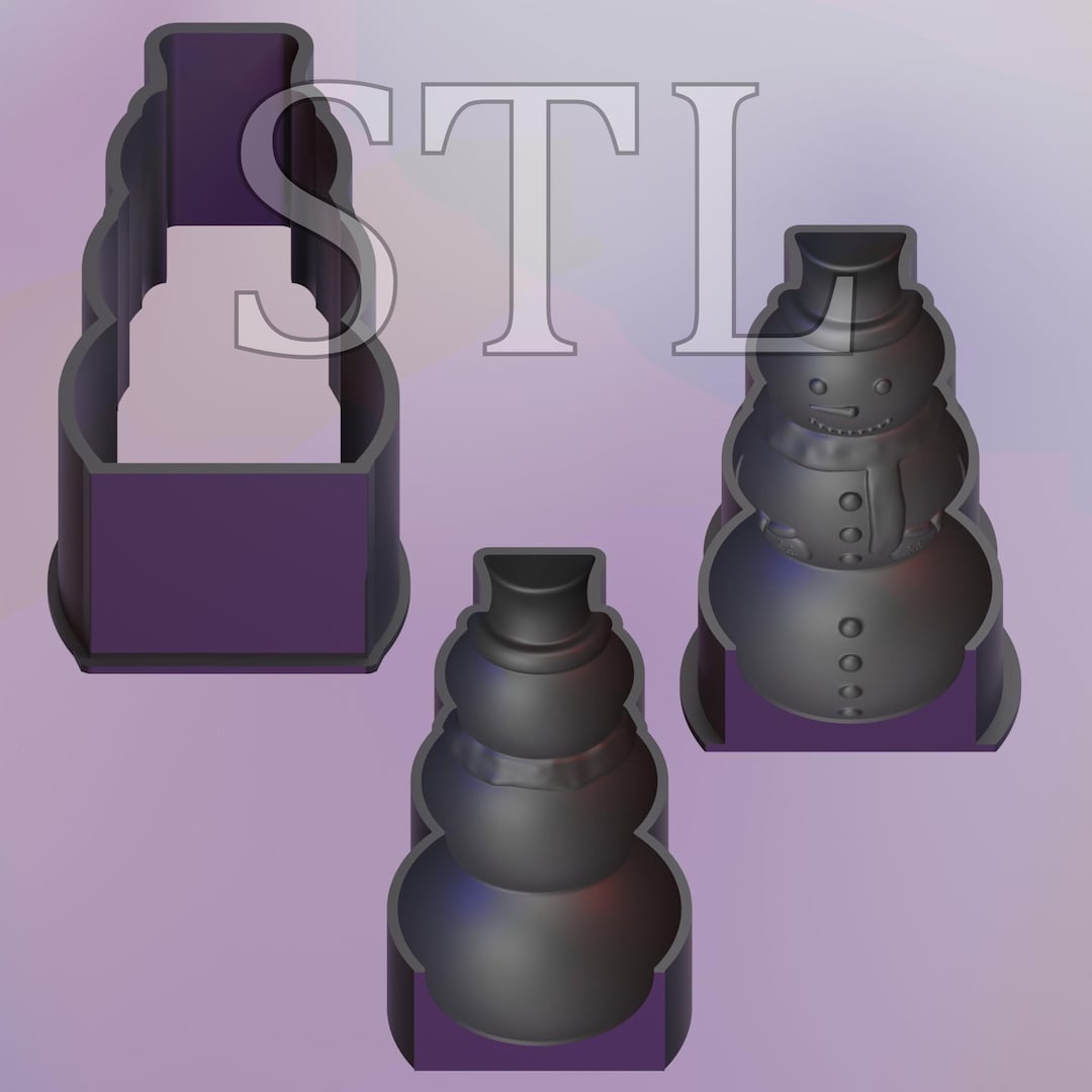 Digital STL File Snowman 2 Bath Bomb Mold FDM Printers - Etsy