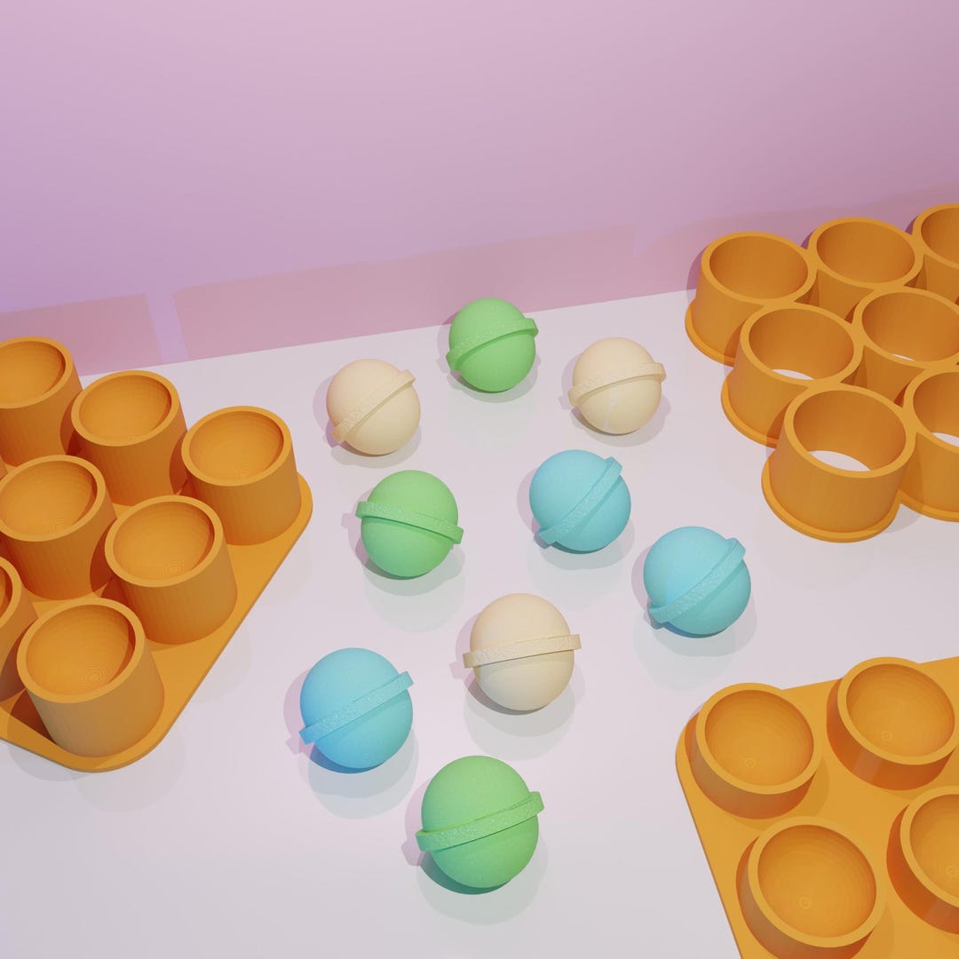 Digital STL File Sphere Pack 9 Pcs 2.4" Bath Bomb Mold FDM Printers - Etsy