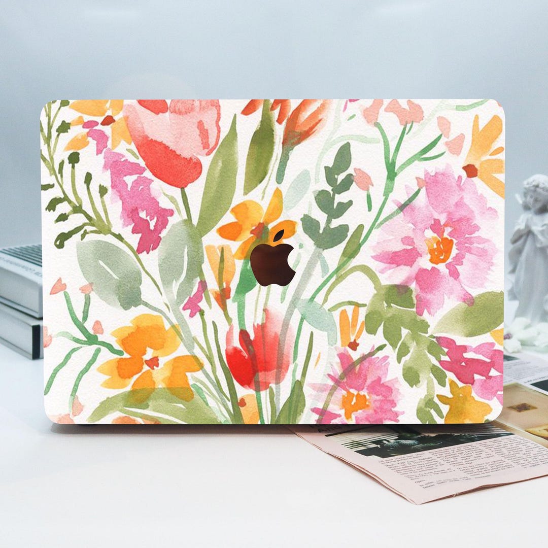 Colorful Watercolor Floral MacBook Case,laptop Case for Any Mac,laptop ...