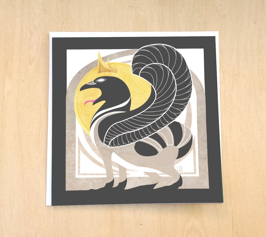 All Hail the Trash King- Urban Griffin 5x5 Blank Note Card - Etsy