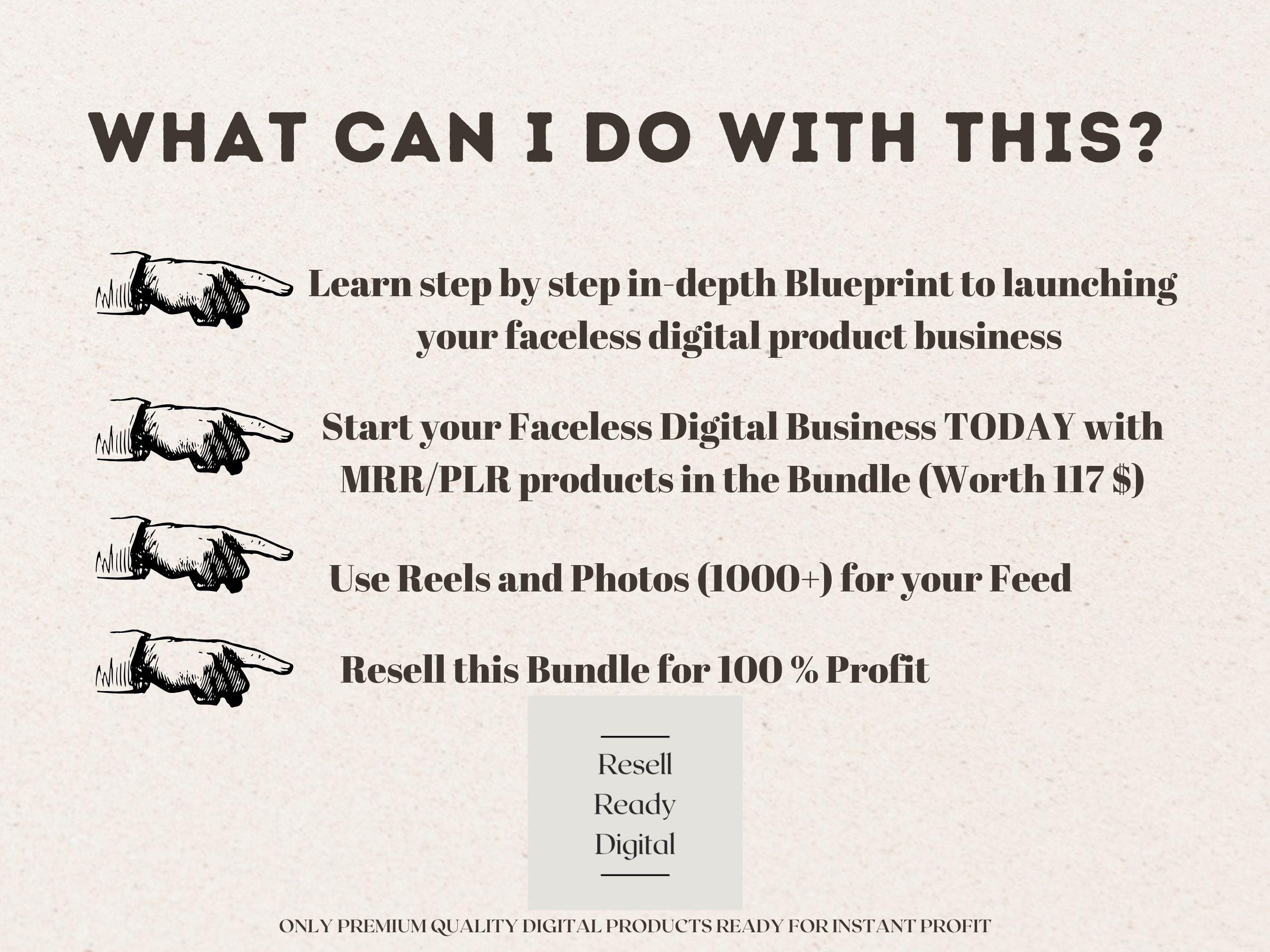 Faceless Wealth Blueprint Bundle With MRR PLR Your Roadmap to Building ...