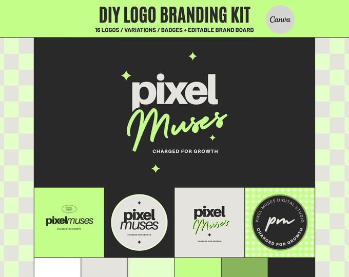 Editable Logo and Branding Canva Template | Customizable Business ...