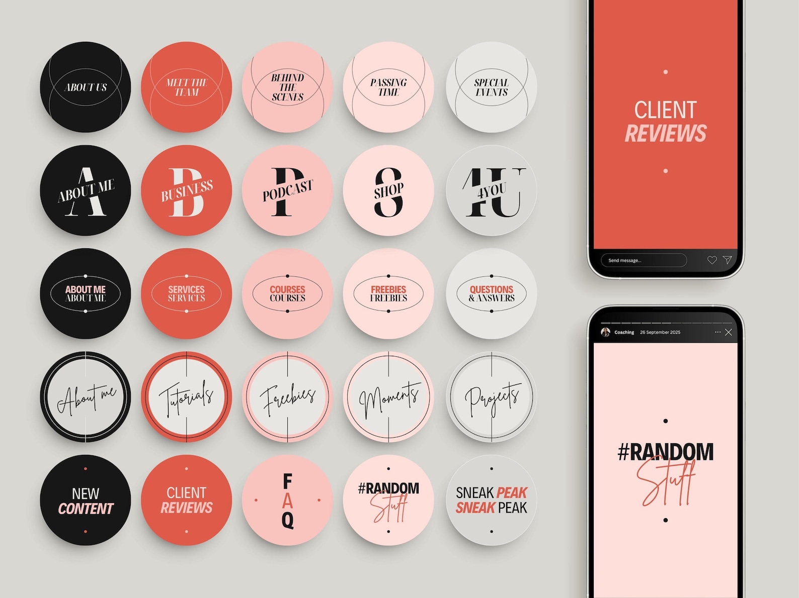 Instagram Highlight Covers Business Branding Kit Canva Templates ...