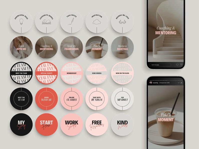 Instagram Highlight Covers: Business Branding Kit, Canva Template ...