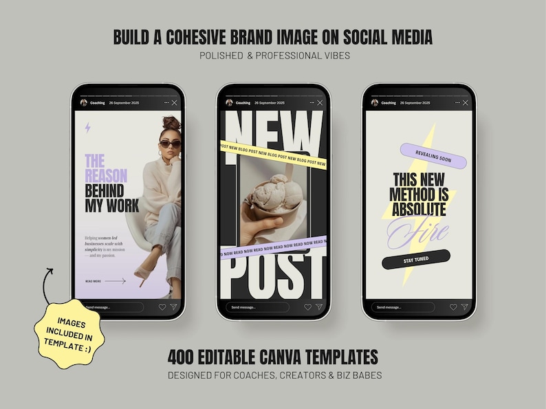 Instagram Canva Template Bundle: Social Media Branding Kit D2 - Etsy