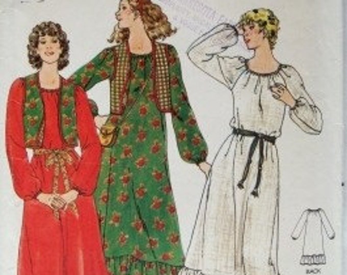 Butterick Pattern 6263 by Marie Osmond / Misses Dress and Vest / Size 8 ...