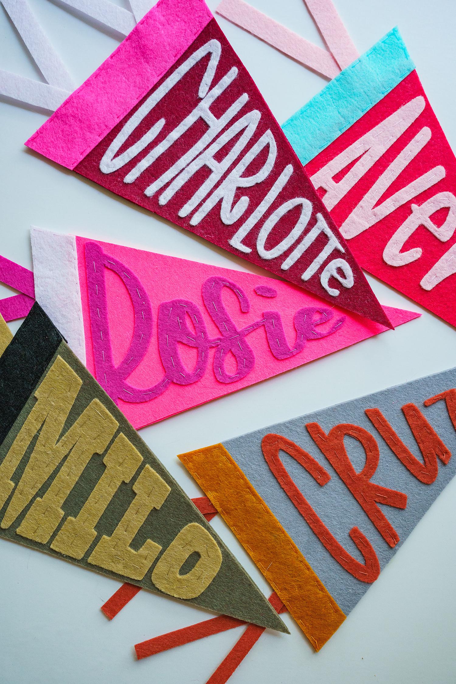 Custom Felt Pennant Flag | Kids Personalized Name Pennant | Nursery ...