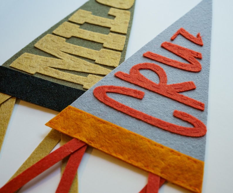 Custom Felt Pennant Flag | Kids Personalized Name Pennant | Nursery ...