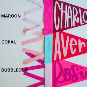 Custom Felt Pennant Flag | Kids Personalized Name Pennant | Nursery ...