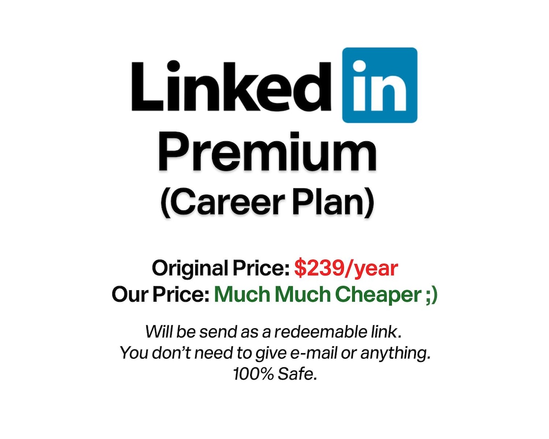Linkedin Premium 1-year Career Plan Safe & Affordable Way to Boost Job ...