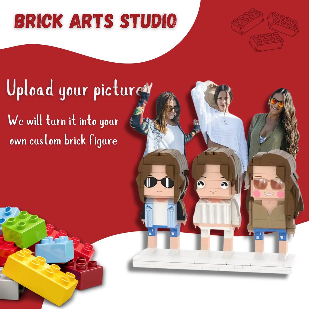 Custom Brick Figure People Family Portrait Gift Customizable Photo Mini ...