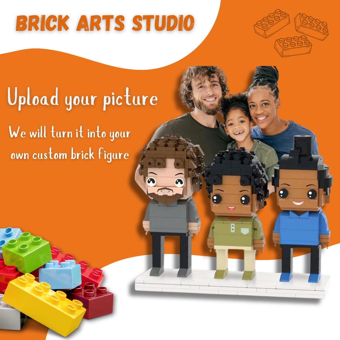 Full Body Customizable 3 4 People Custom Family Brick Figures ...