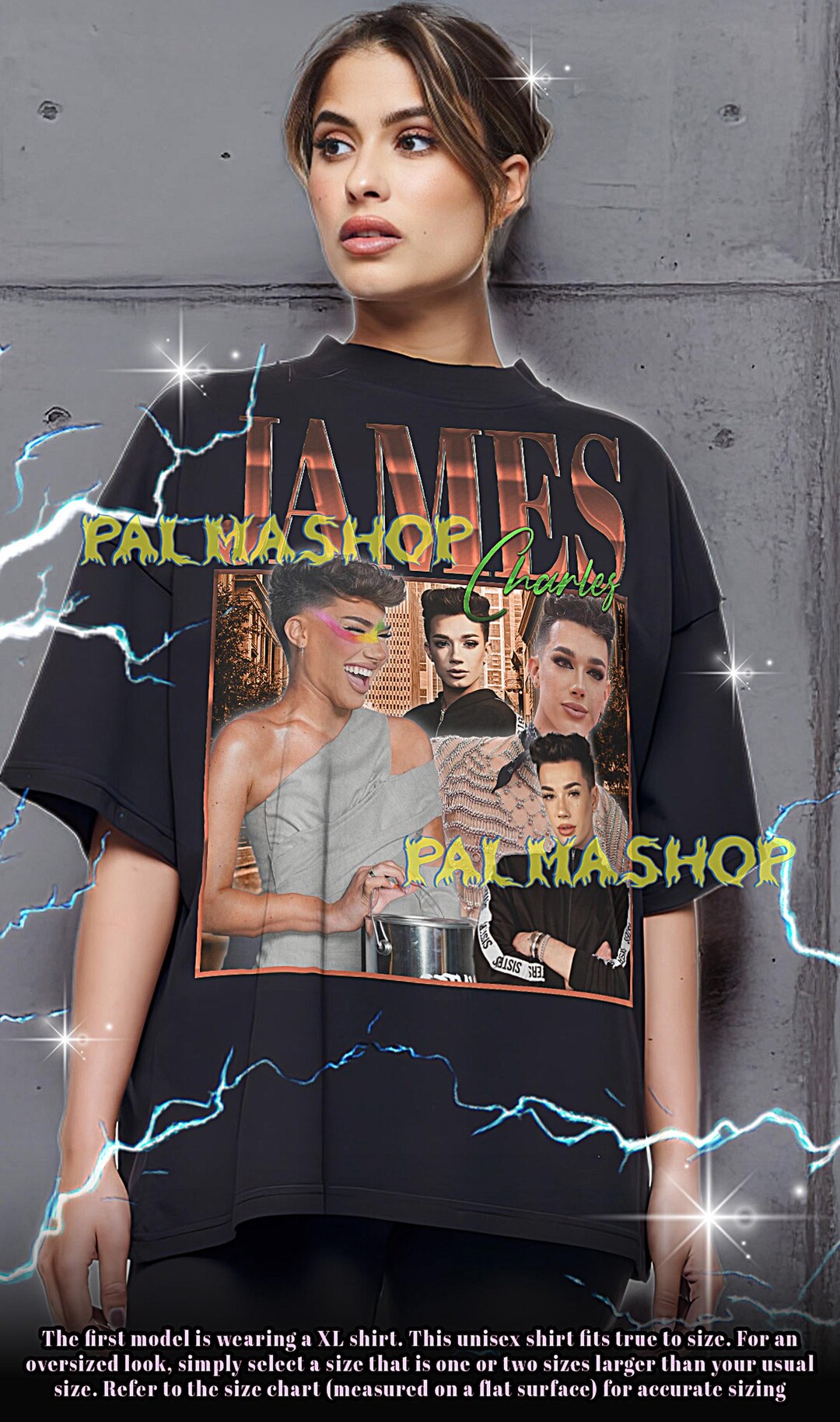 JAMES CHARLES Shirt, James Charles Vintage Tshirt, James Charles Fan ...