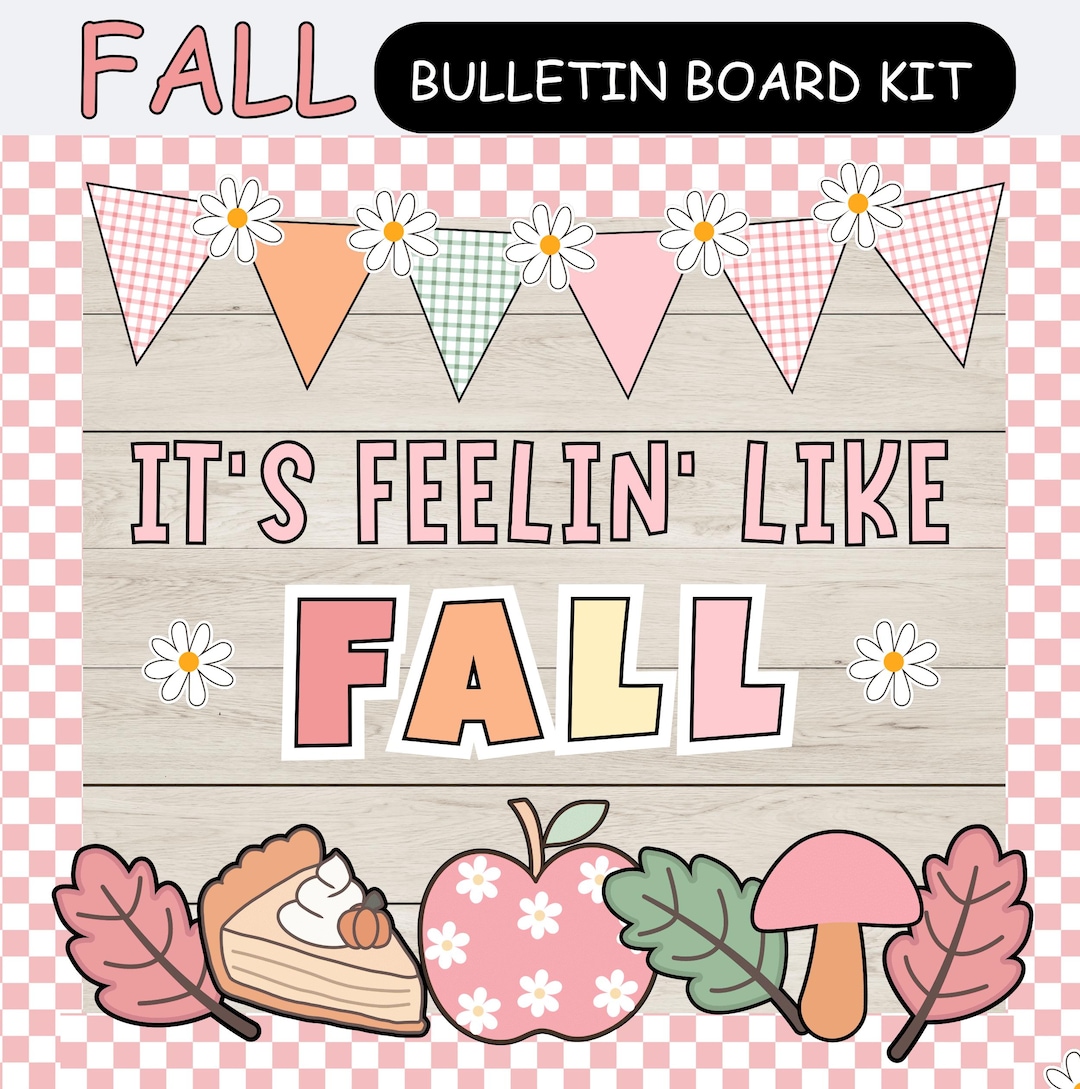 Fall Bulletin Board Decoration Kit for Classroom, Printable Autumn Door ...