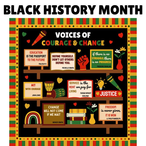 Bulletin Boards Black History Month - Etsy