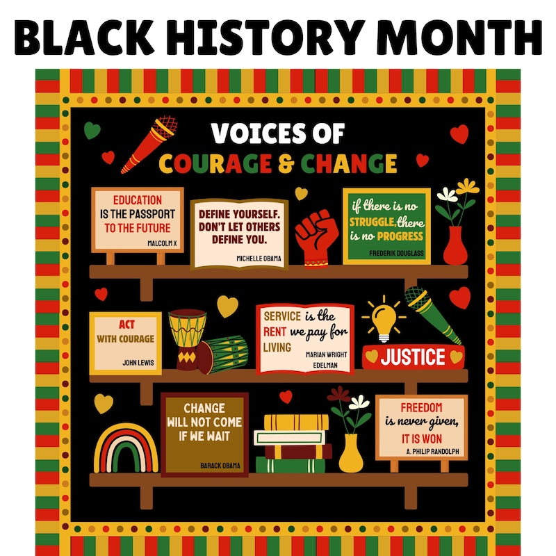 Bulletin Boards Black History Month - Etsy