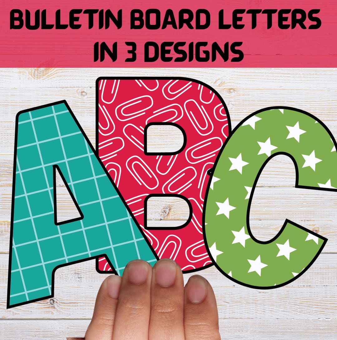 Classroom Decor Printable Bulletin Board Alphabet Letter Set Back to ...
