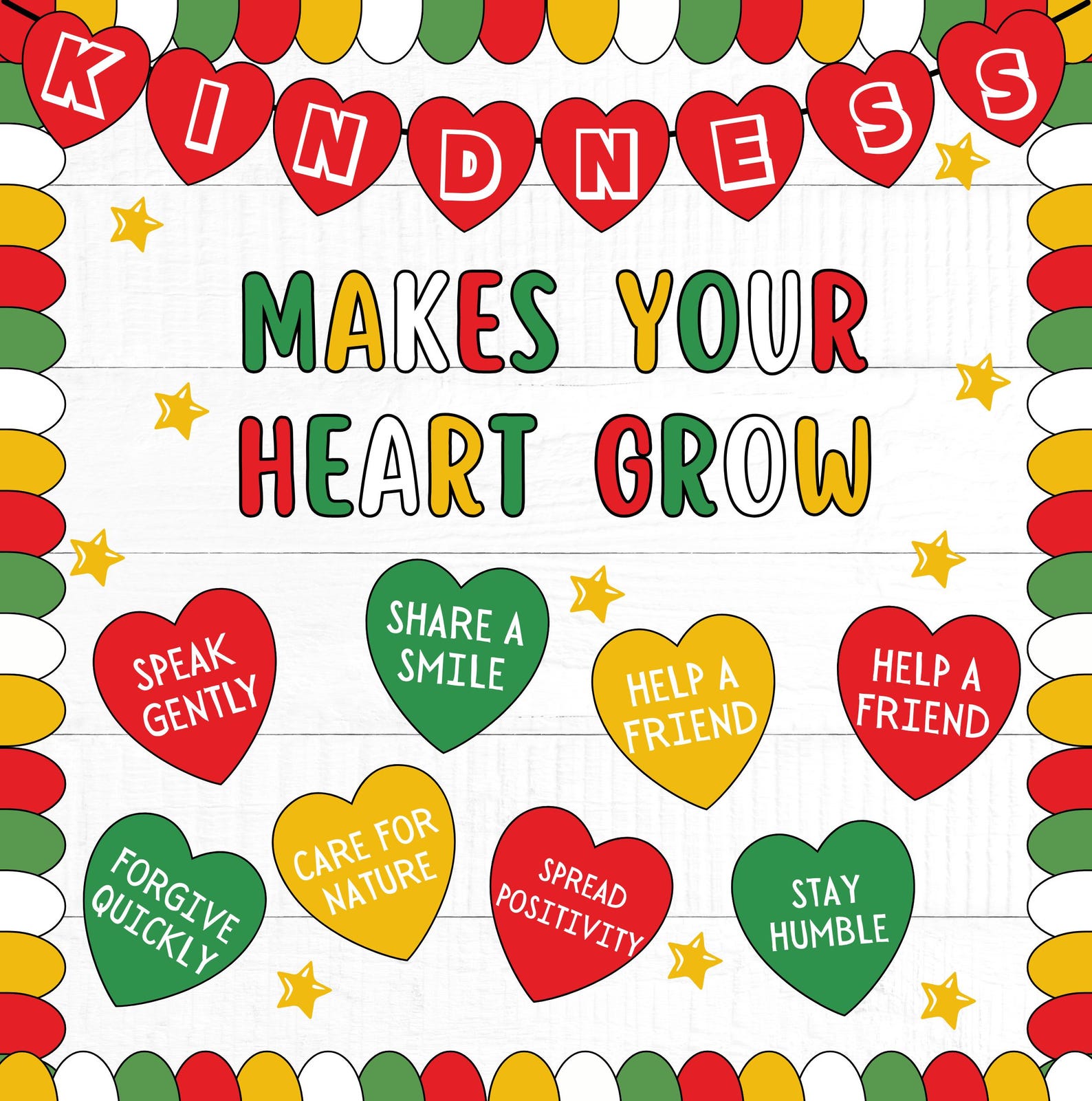 Kindness Classroom Bulletin Board Kit | Door Decor for Elementary and ...