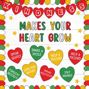 Kindness Classroom Bulletin Board Kit | Door Decor for Elementary and ...