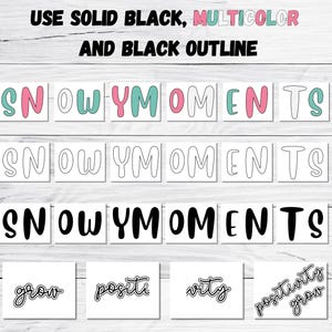 Winter Positive Mindset Bulletin Board Kit, Snowy Classroom Decor ...