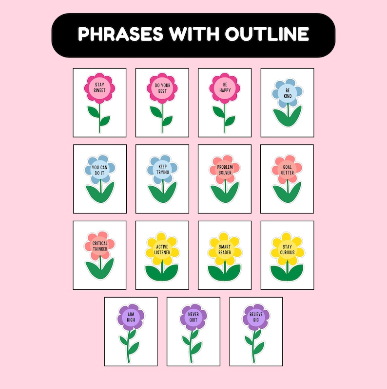 Spring Positive Affirmation Bulletin Board Kit, Our Skills Are Blooming ...