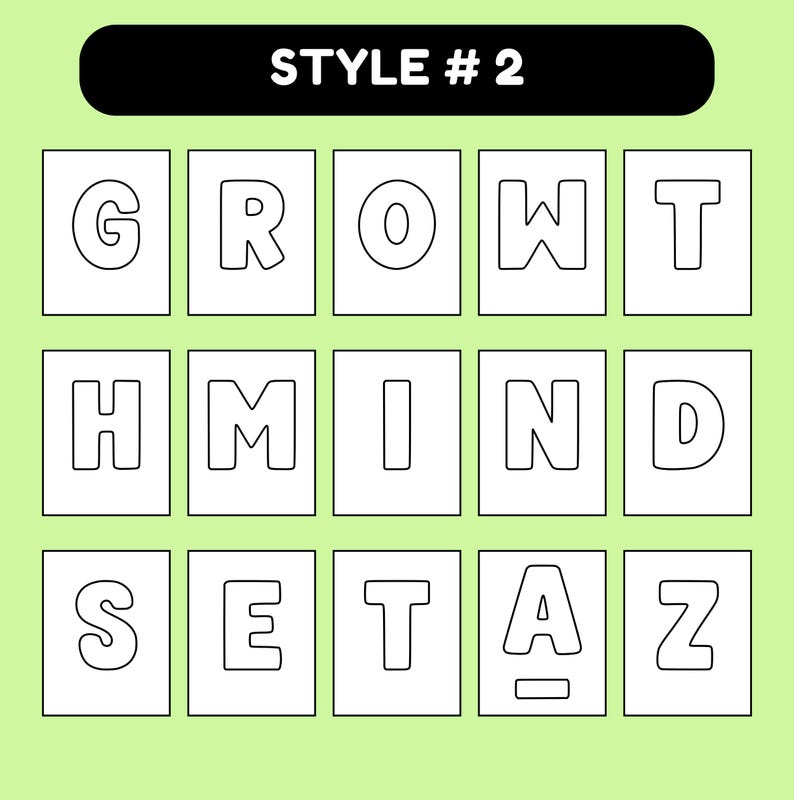 Growth Mindset A-Z Bulletin Board Kit, Motivational Alphabet Classroom ...