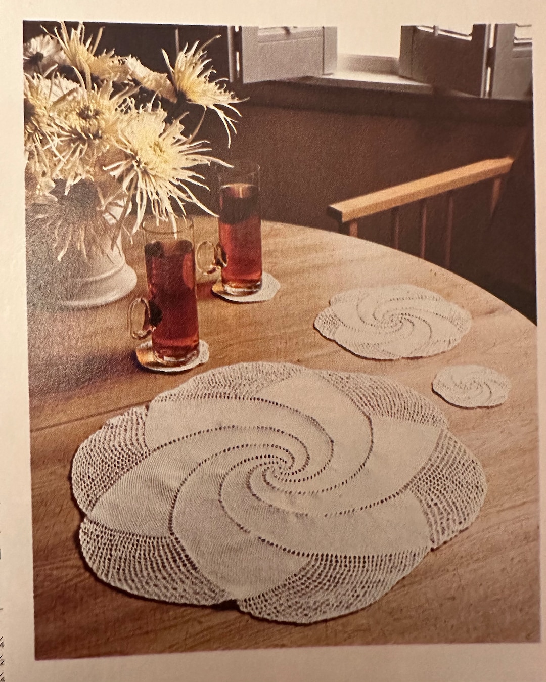 Spiral Crocheted Table Toppers - Etsy
