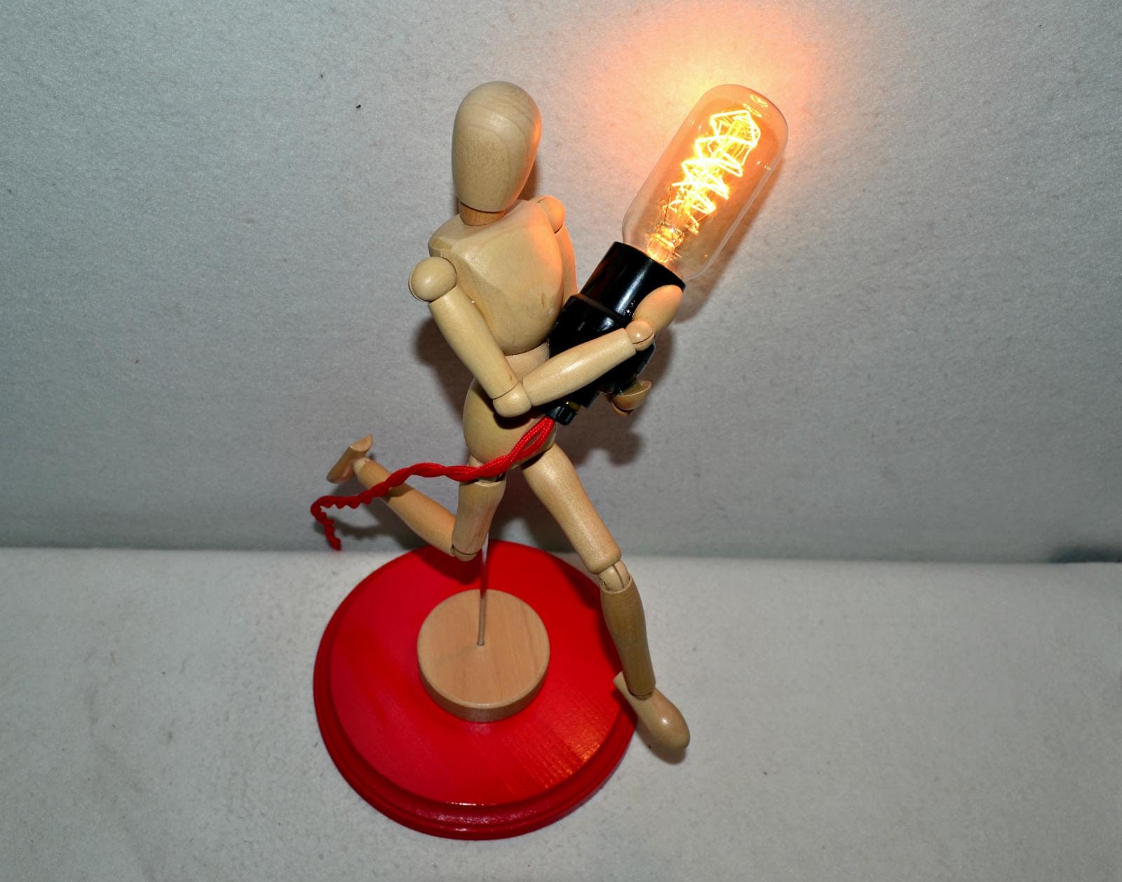 Whimsical Repurposed Upcycled Mannequin Lamp Night Light W-edison Bulb ...