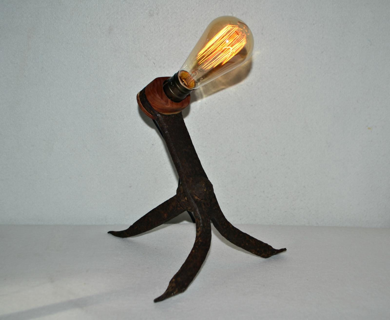 Upcycled Repurposed Rusty Plow Unique One of a Kind Lamp Light Night ...