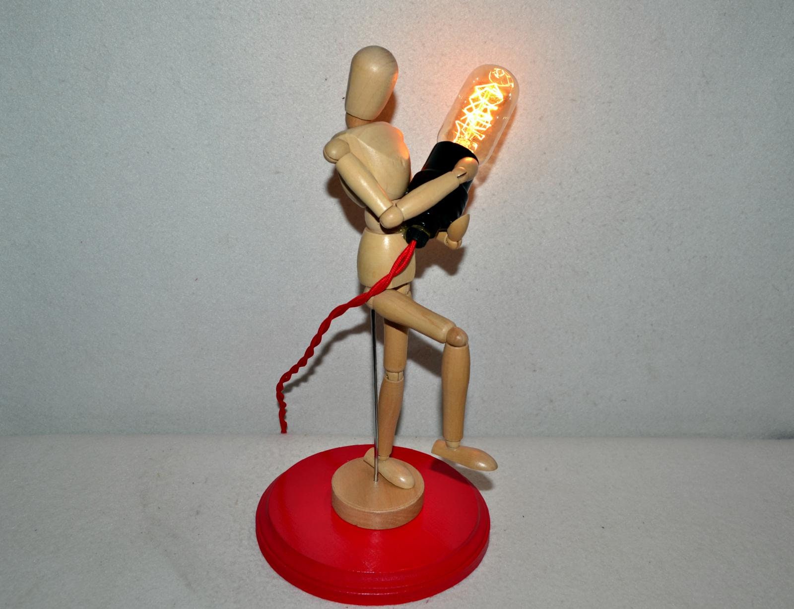 Whimsical Repurposed Upcycled Mannequin Lamp Night Light W-edison Bulb ...