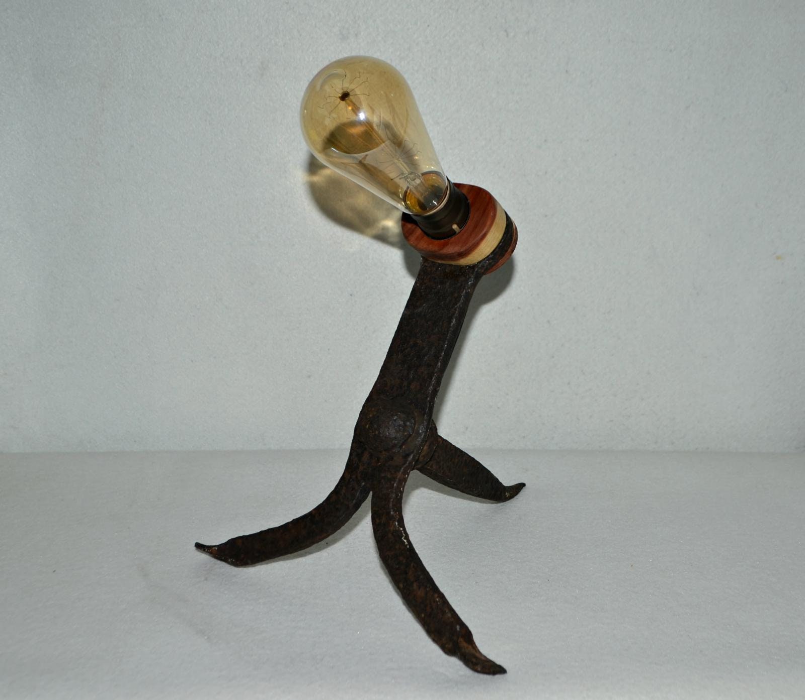 Upcycled Repurposed Rusty Plow Unique One of a Kind Lamp Light Night ...