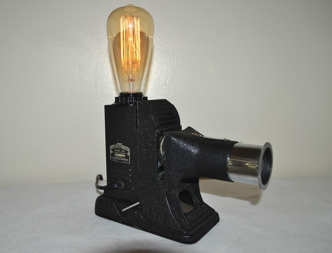 Upcycled Vintage Miniature SVE Projector Camera Light With Edison Bulb ...