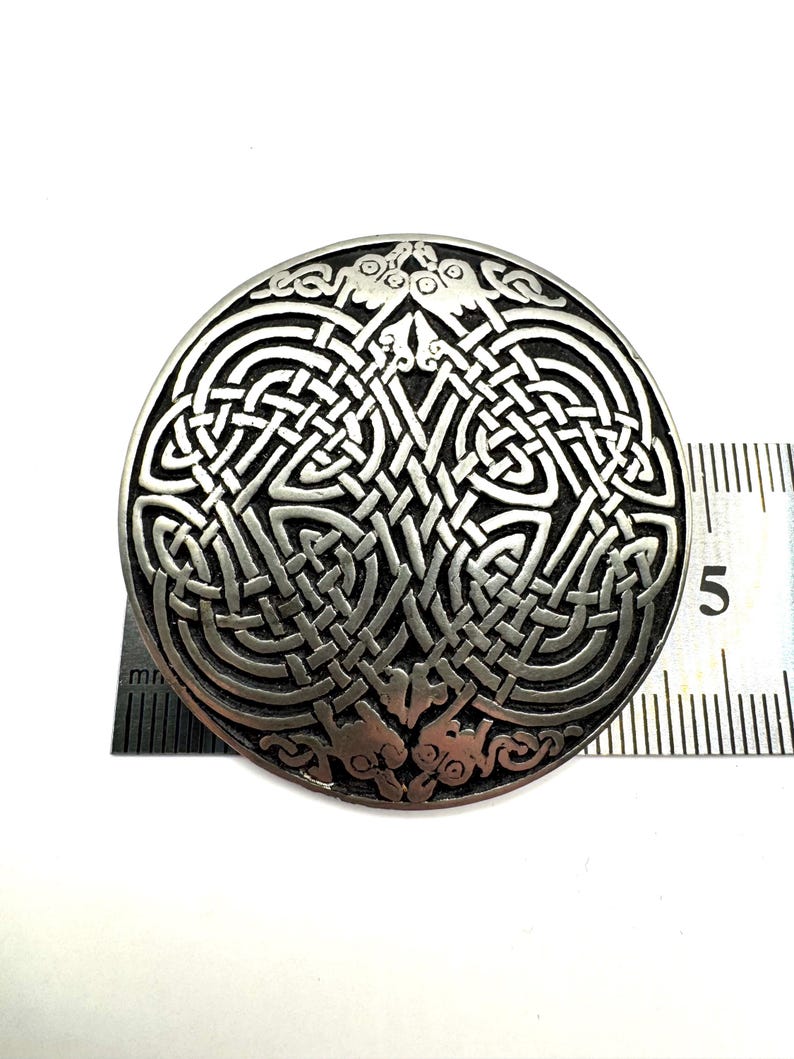 Cornish Pewter St.justin Coiled Dragon Celtic Brooch - Etsy