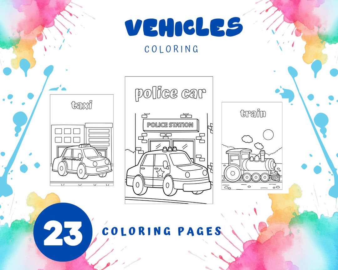 Vehicles Coloring, Kids Activities, Pages for Kids, Coloring Sheet ...