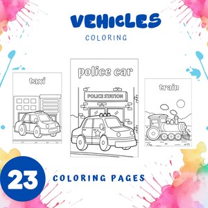 Vehicles Coloring, Kids Activities, Pages for Kids, Coloring Sheet ...