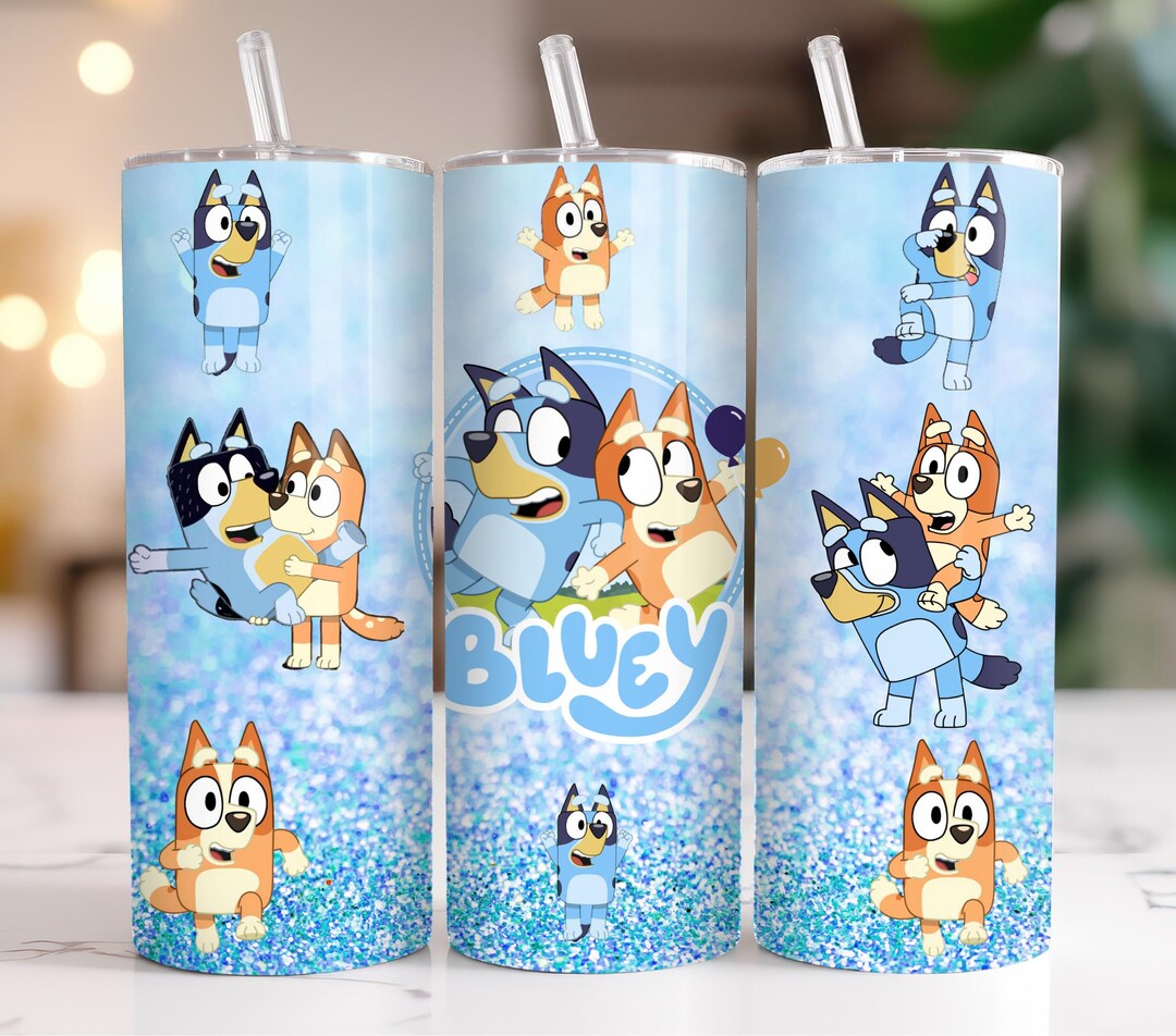 Bluey Tumbler Wrap, 20oz Skinny Tumbler Wrap, 20 Oz Tumbler Png ...