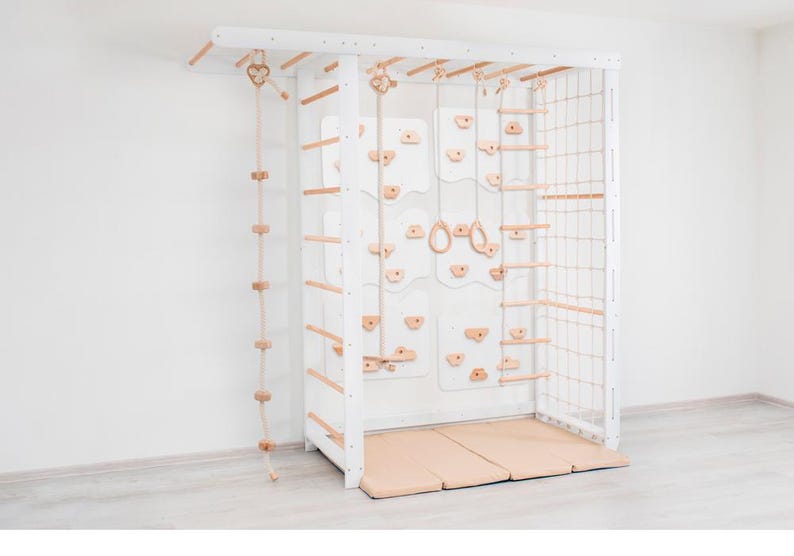 Large Swedish Ladder Bundle ,monkey Bars, Indoor Swing Kids, Gymnastics ...