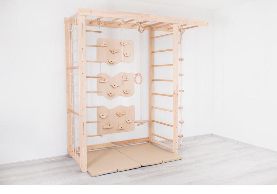 Large Swedish Ladder Bundle ,monkey Bars, Indoor Swing Kids, Gymnastics ...