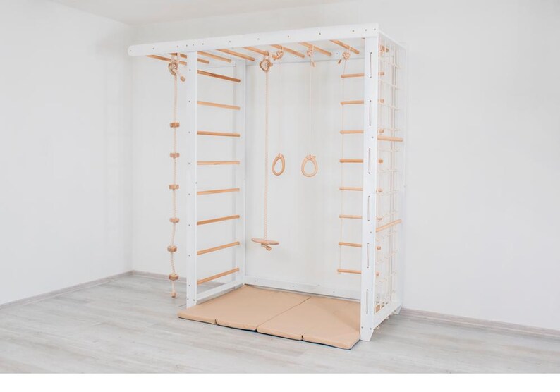 Large Swedish Ladder Bundle ,monkey Bars, Indoor Swing Kids, Gymnastics ...