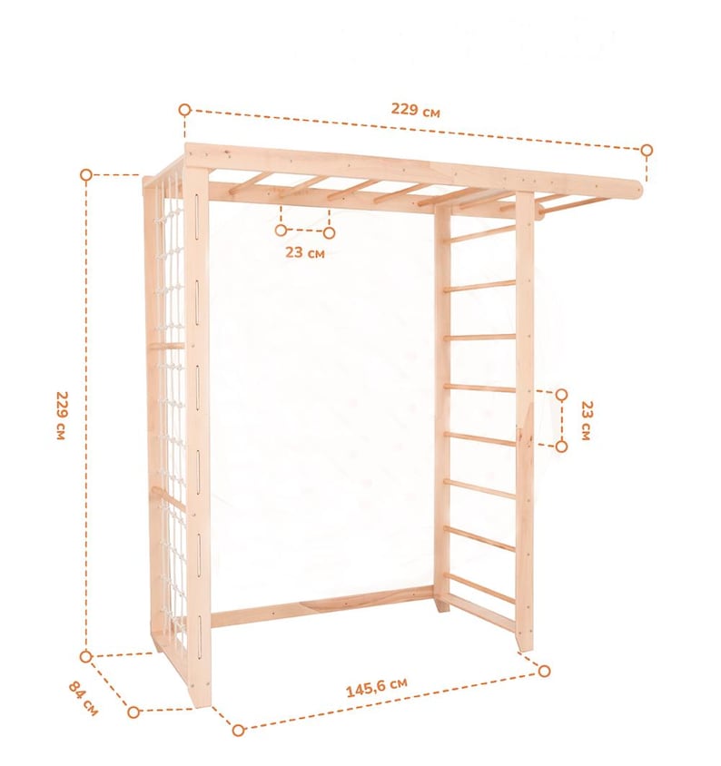 Large Swedish Ladder Bundle ,monkey Bars, Indoor Swing Kids, Gymnastics ...