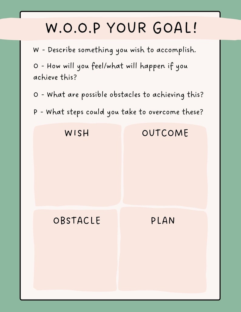 WOOP Those Goals! - Etsy