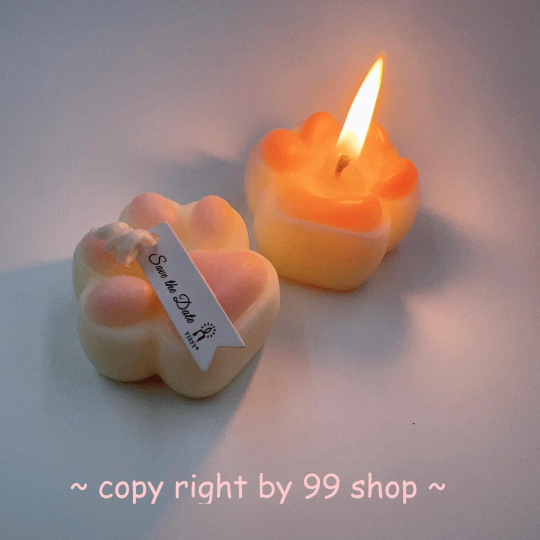 Low Temp Wax Play Candle| Scented Cat Paw Shape Candle| Drip Candle ...