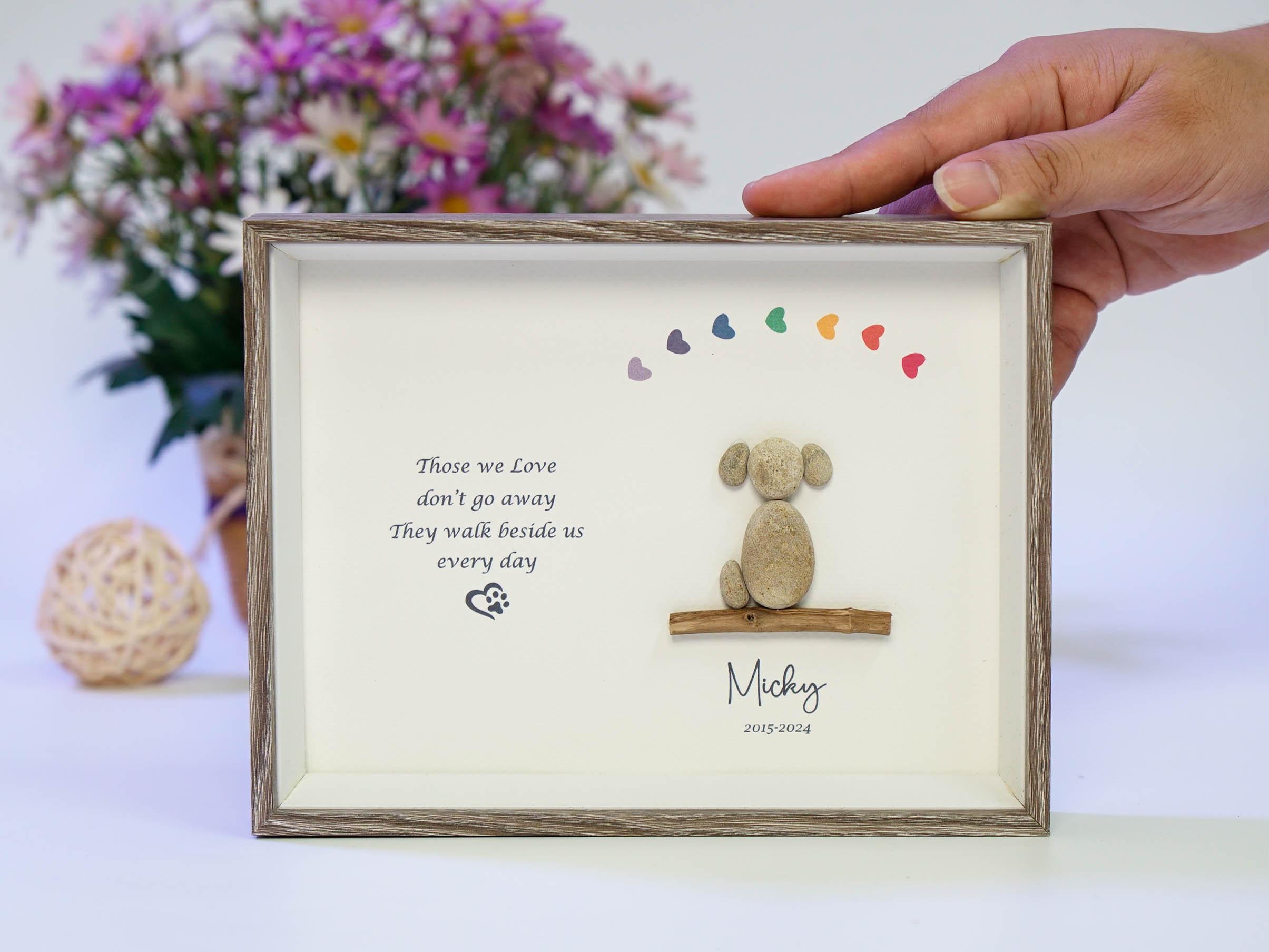 Pet Memorial Pebble Art Personalized Dog Loss Gift Pet Remembrance ...