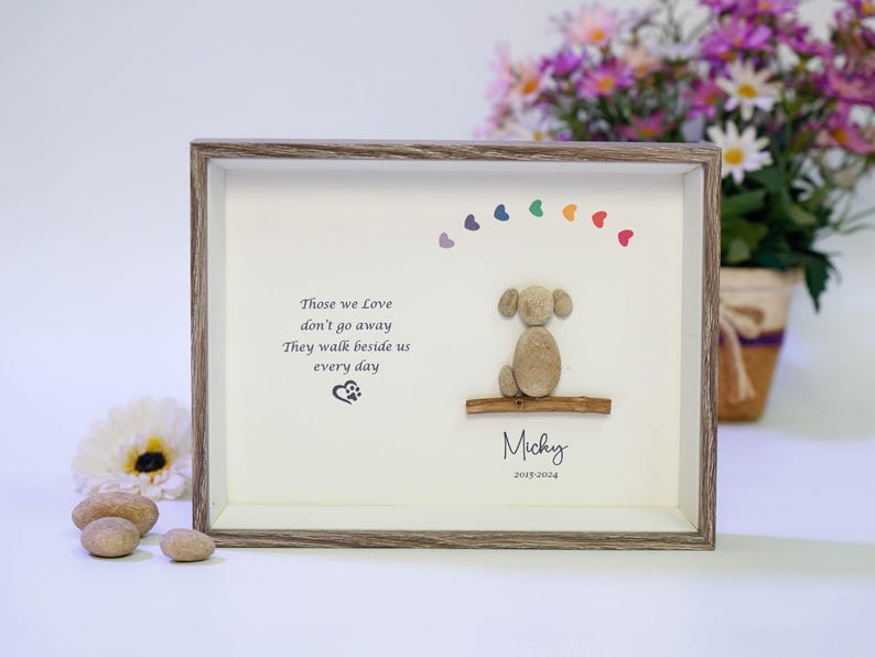 Pet Memorial Pebble Art Personalized Dog Loss Gift Pet Remembrance ...