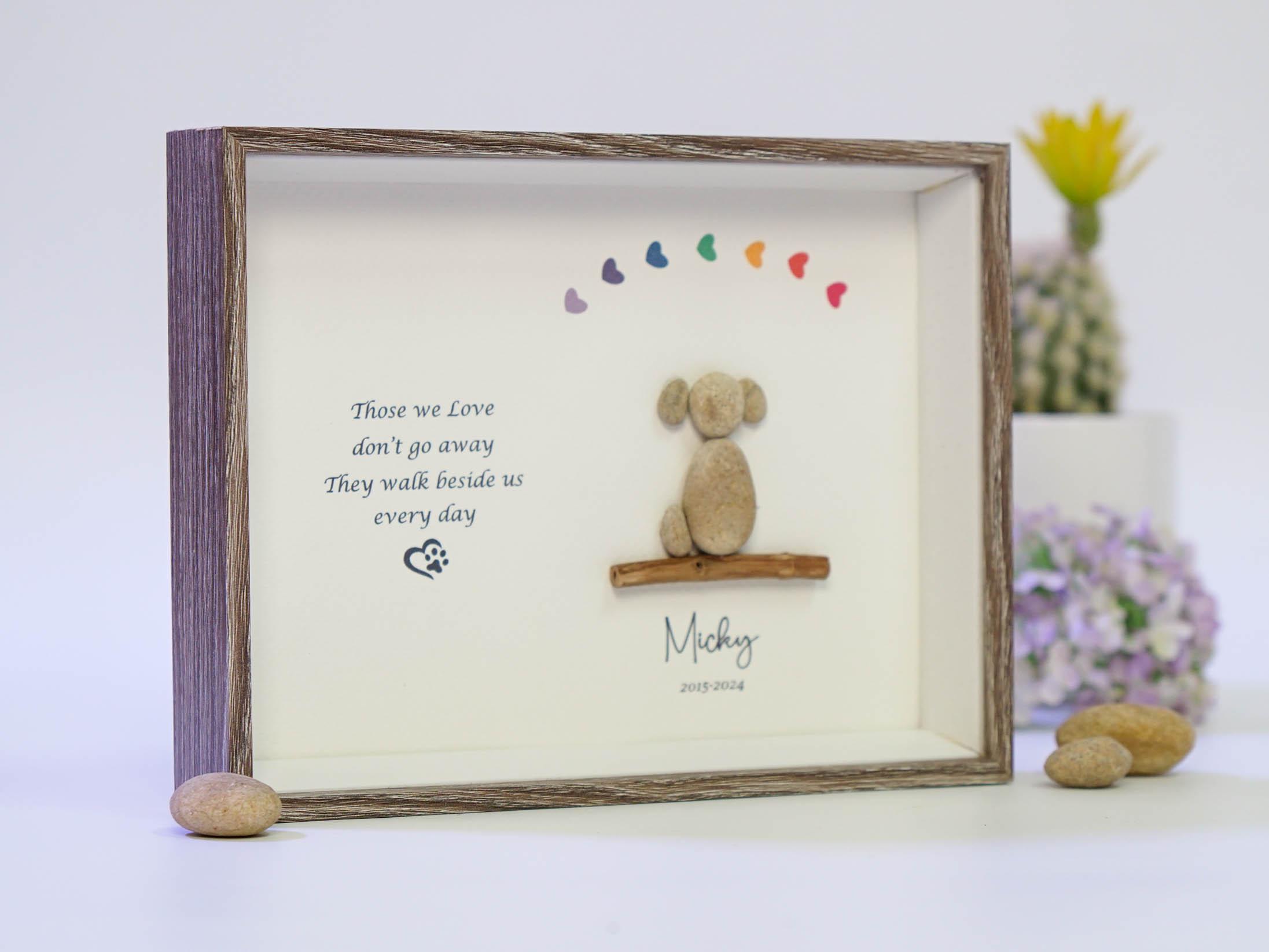 Pet Memorial Pebble Art Personalized Dog Loss Gift Pet Remembrance ...