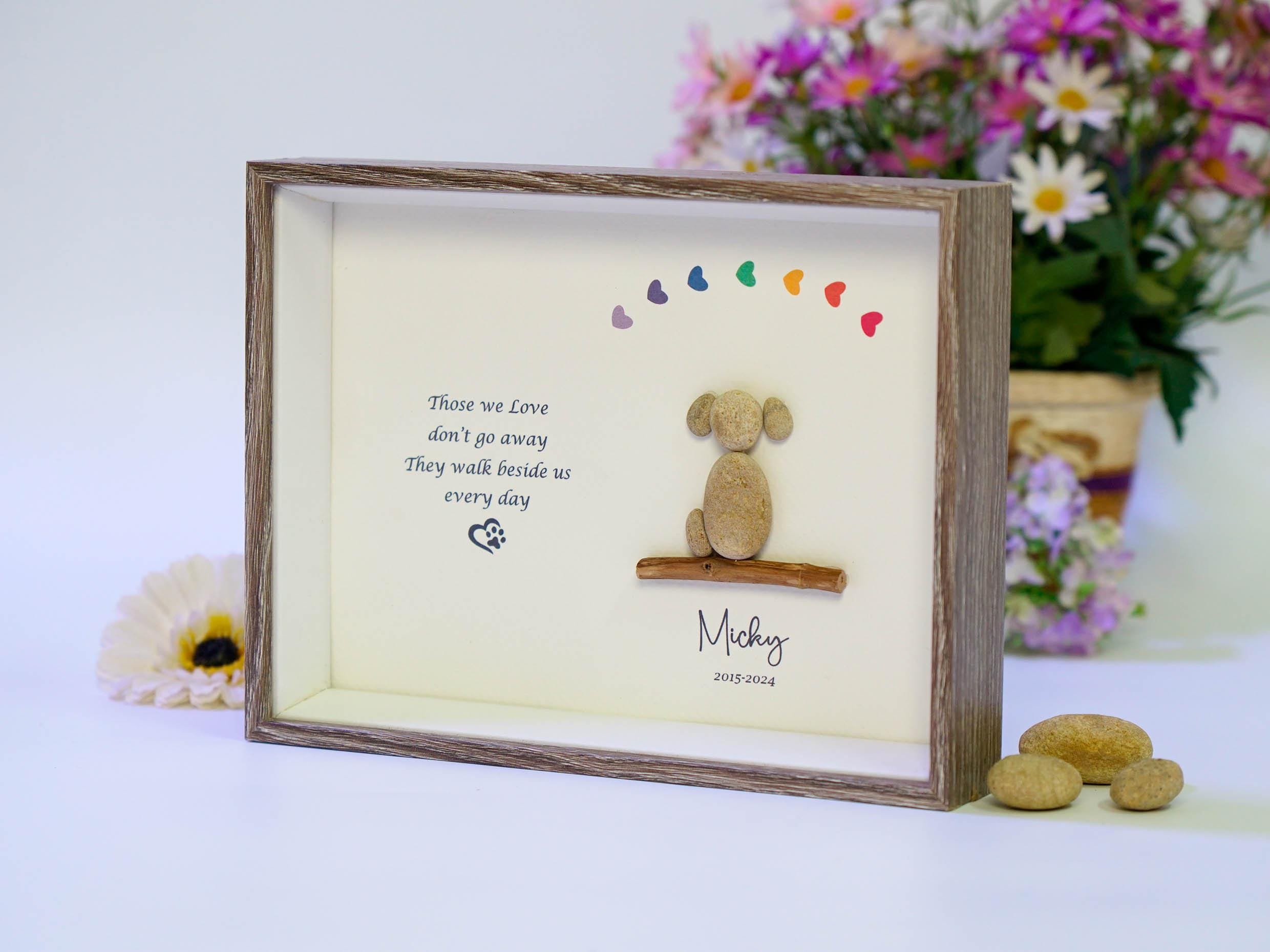 Pet Memorial Pebble Art Personalized Dog Loss Gift Pet Remembrance ...